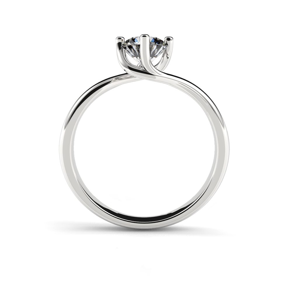 Twirl Band Diamond Engagement Ring - Tailored Jewel Singapore