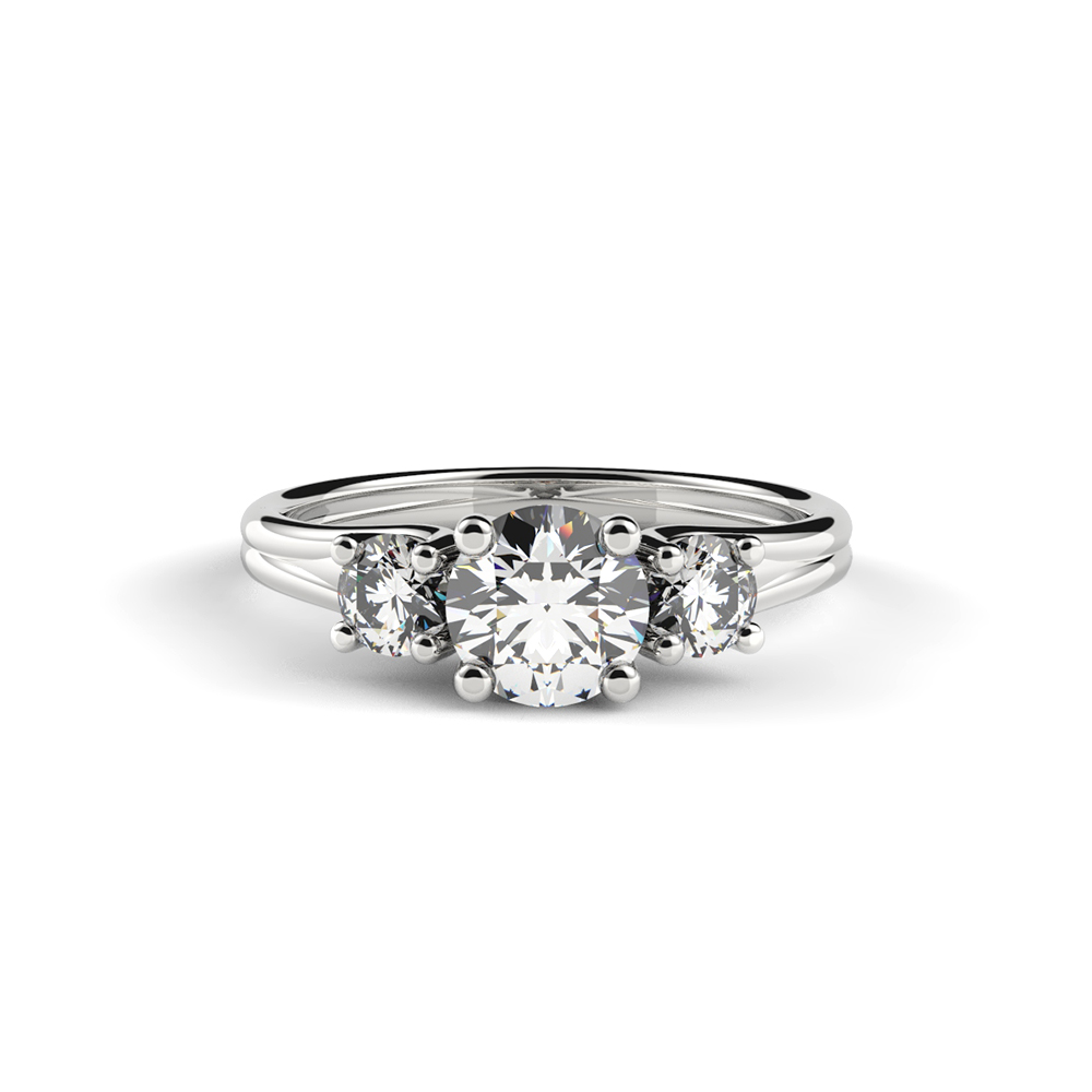 3-Stone Trellis Diamond Ring - Tailored Jewel Singapore