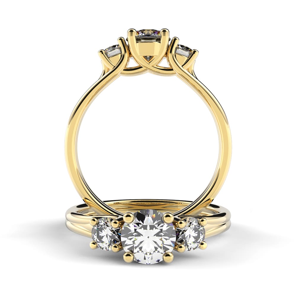 3-Stone Trellis Diamond Ring - Tailored Jewel Singapore