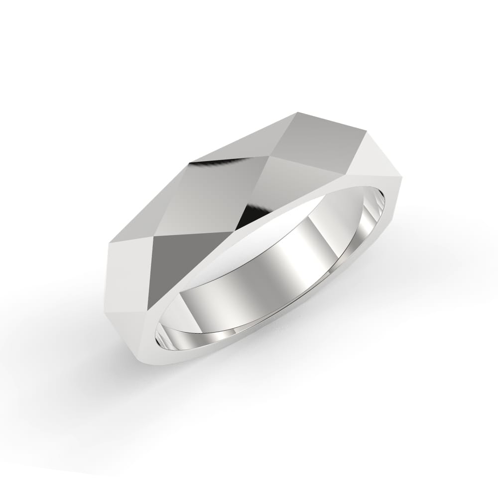 Facet Wedding Band - Tailored Jewel Singapore