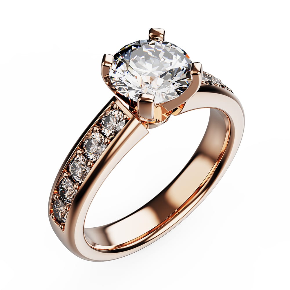 Refined Sleek Edge Diamond Ring with Side Diamonds - Tailored Jewel ...